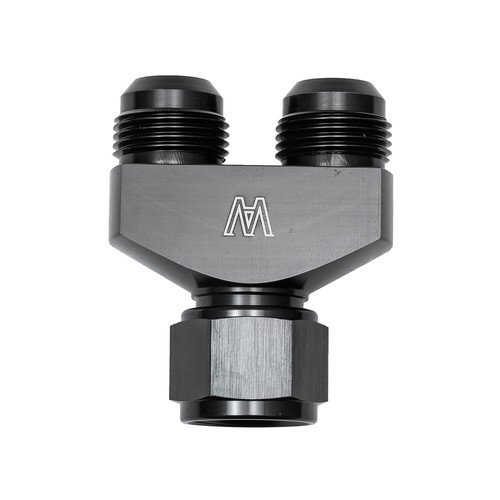 Y Block Adapter Fitting 12 AN Female To Parallel Exit Dual 12 AN Male ...