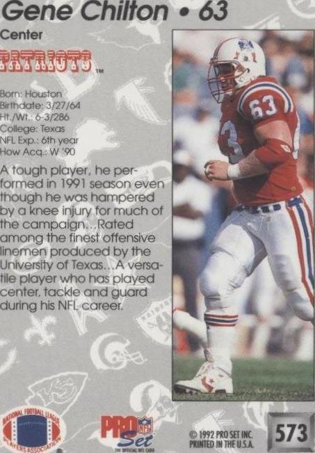 1992 Pro Set Gene Chilton #573 | eBay