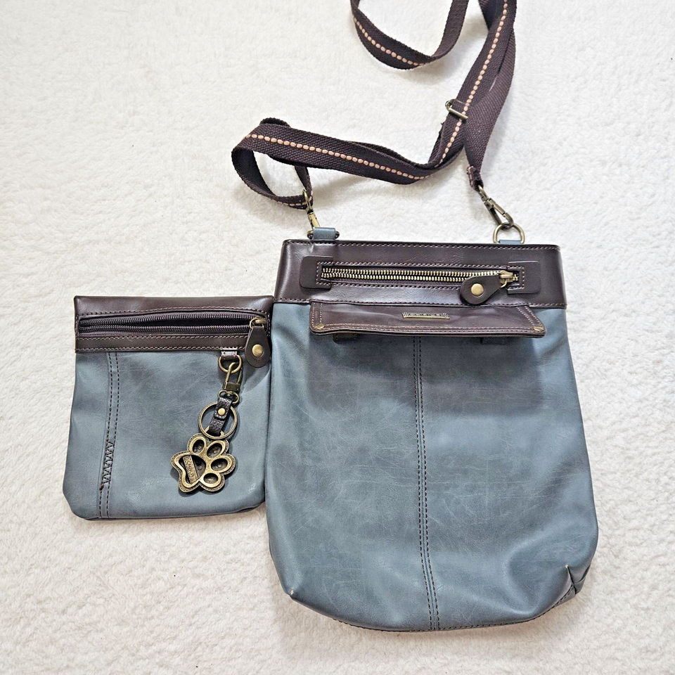 Chala Gemini Handbag Purse Messenger Bag Detachable Bag Paw Print Charm ...