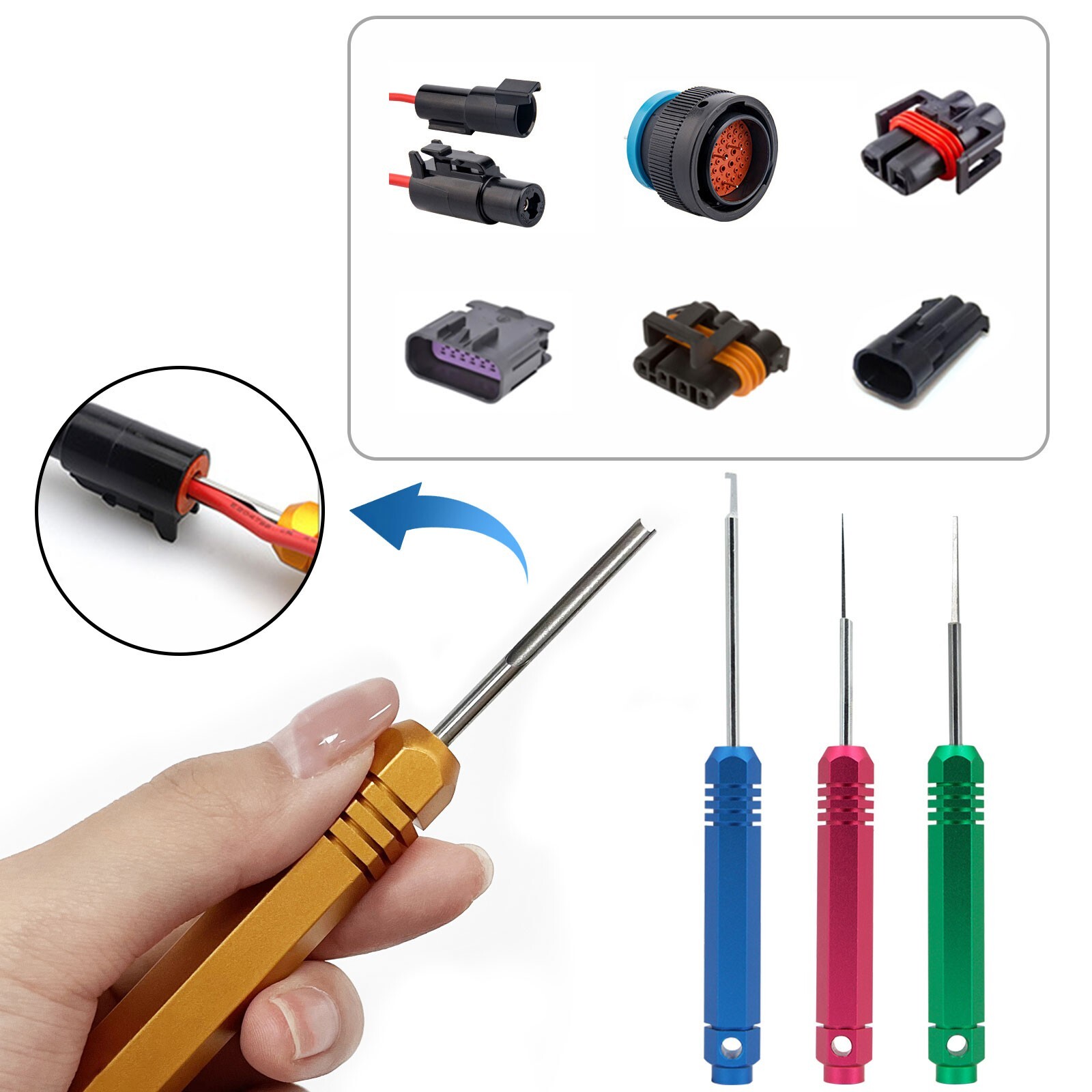 Deutsch Pin Extractor Tool Car Terminal Removal Kit Wire Connector ...