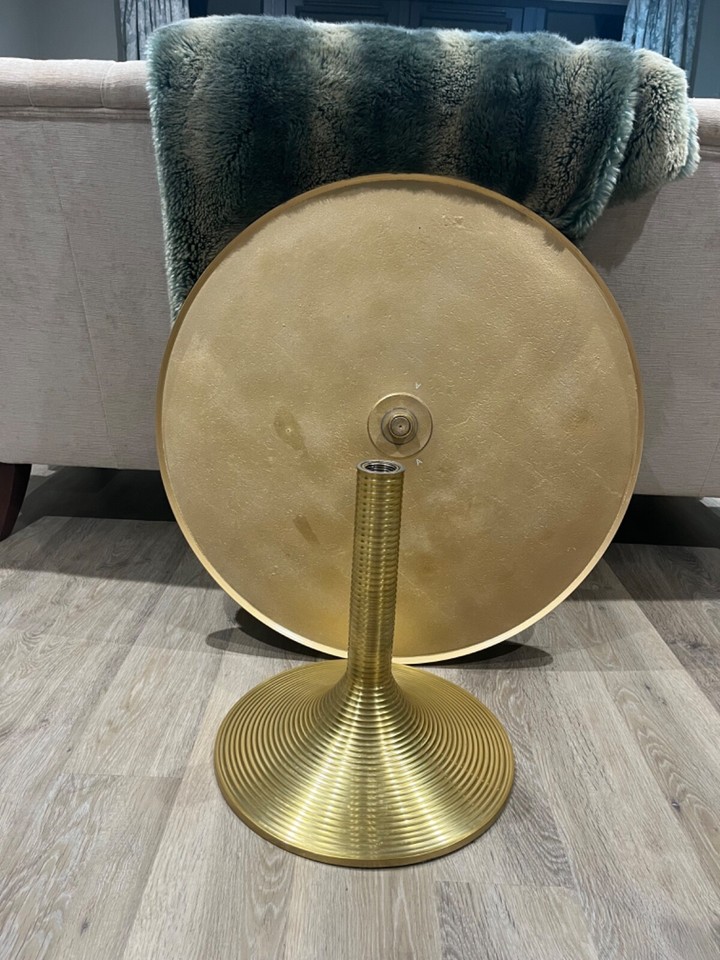 Two Gold Metal Disk side tables | eBay UK