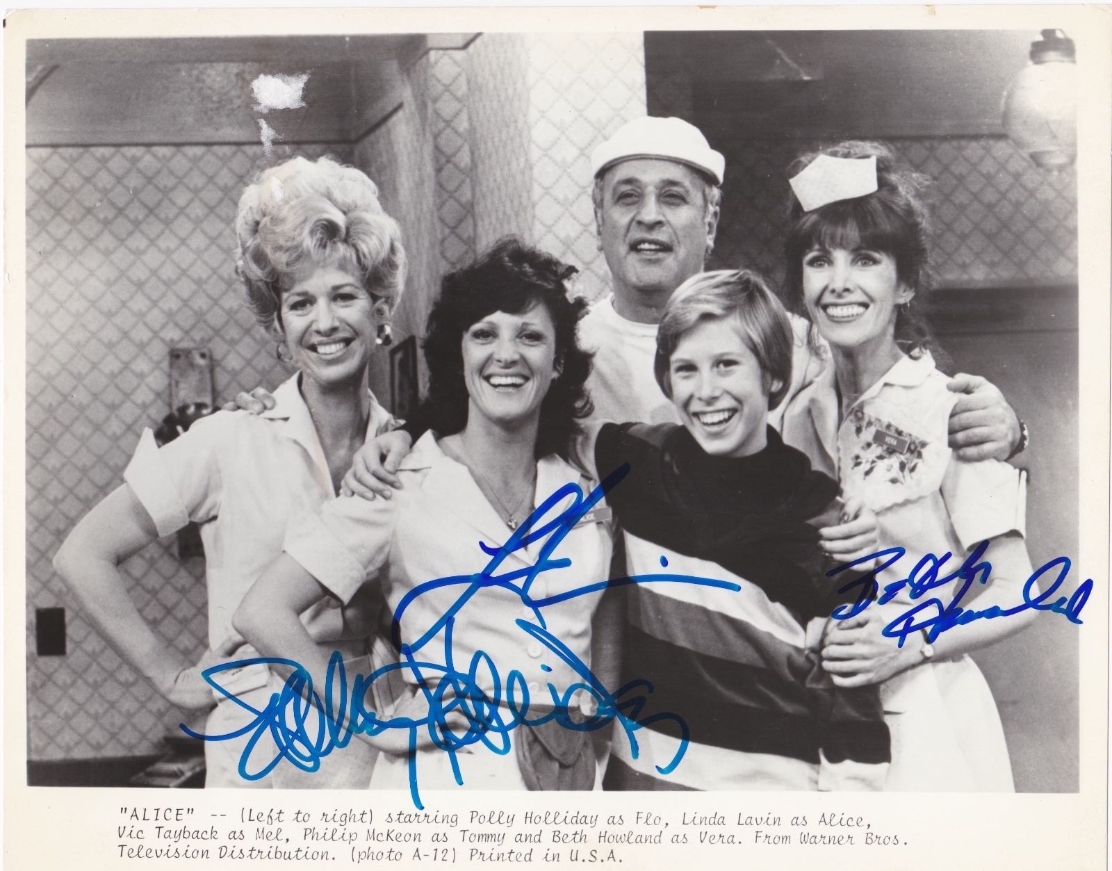 ALICE CAST SIGNED PHOTO A BETH HOWLAND POLLY HOLLIDAY LINDA LAVIN ...