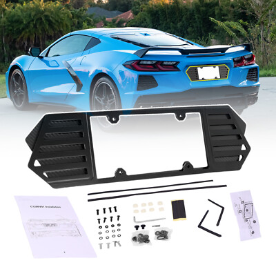 Rear License Plate Filler Frame For 2020-2024 Corvette C8 Carbon Fiber ...