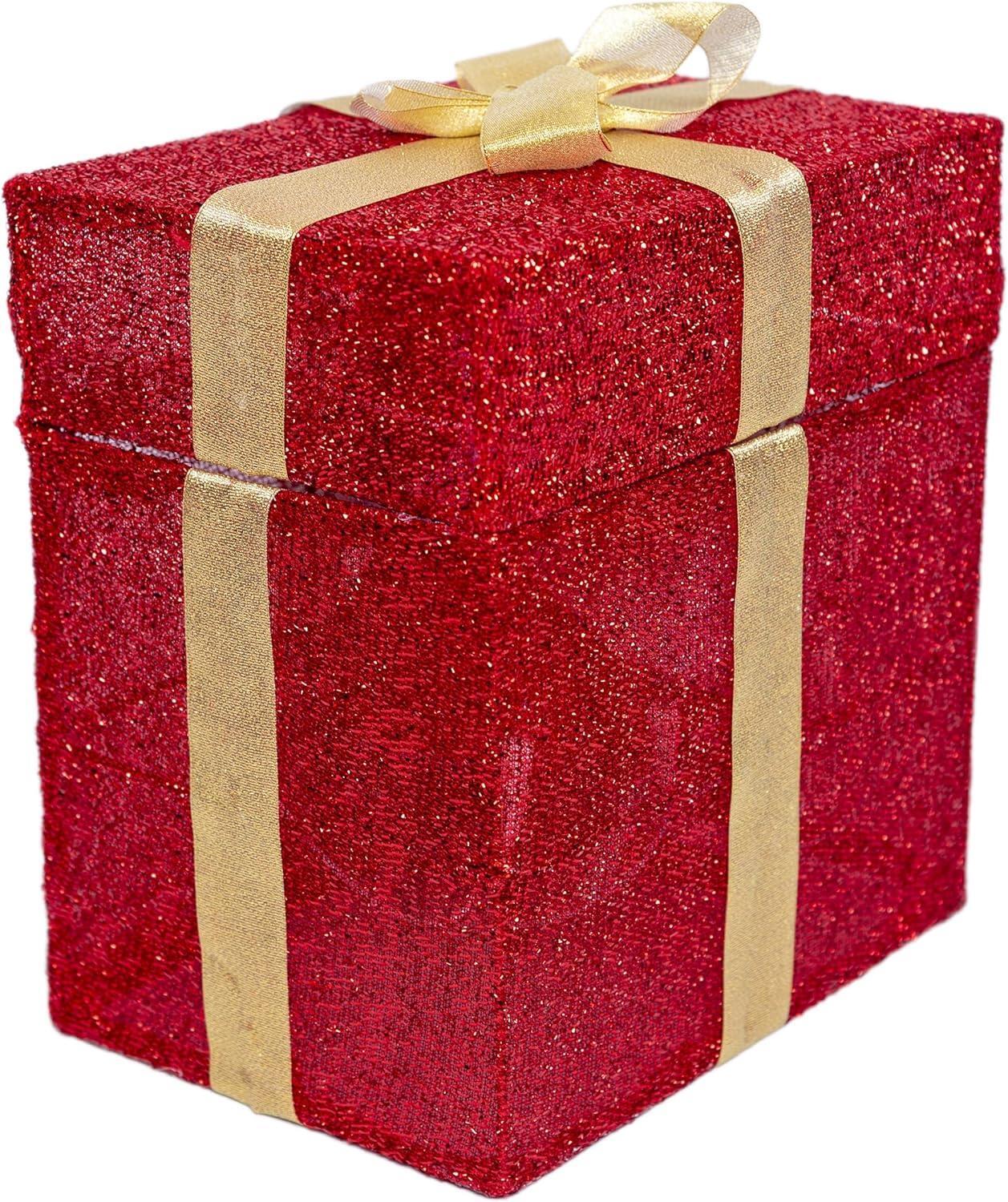 30cm LED Gift Box Christmas Santa Pop-Up Parcel Presents Table Window ...