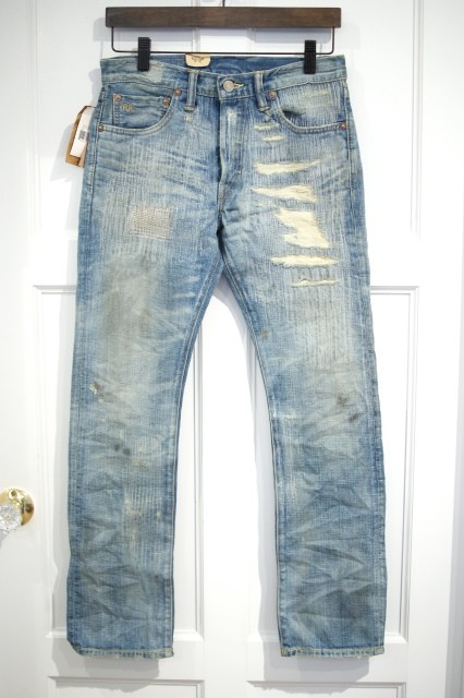 POLO RALPH LAUREN DOUBLE RL RRL BOYFIT BOY FIT DISTRESSED DENIM JEANS ...