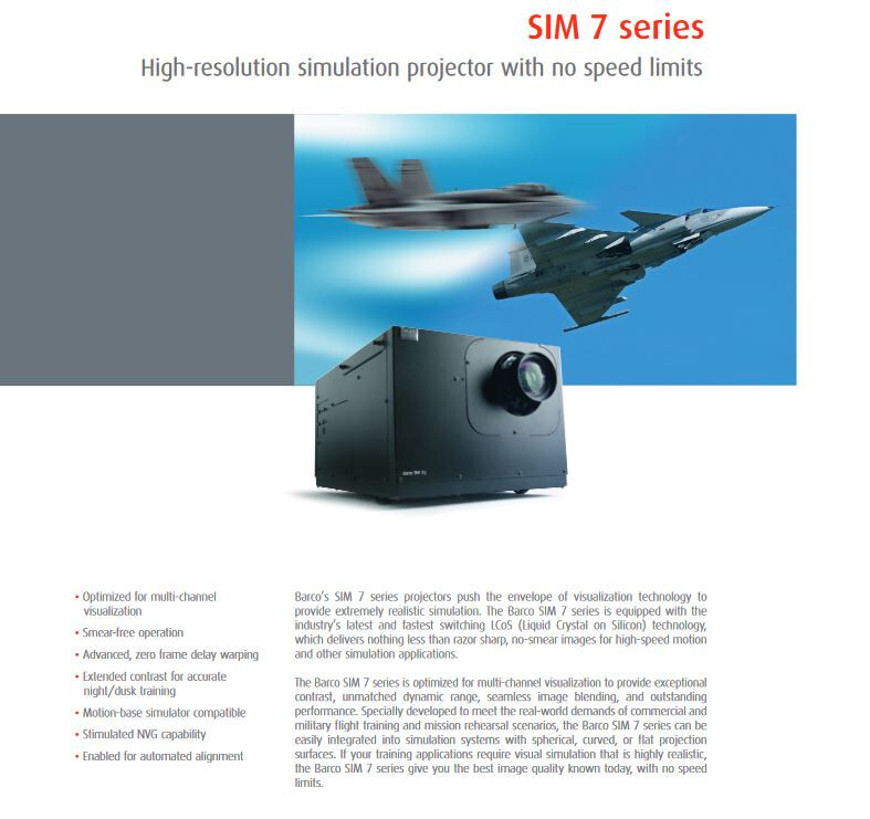 BARCO SIM 7Q LCoS Projector ART. R92112022 S/N 1190061783 | eBay