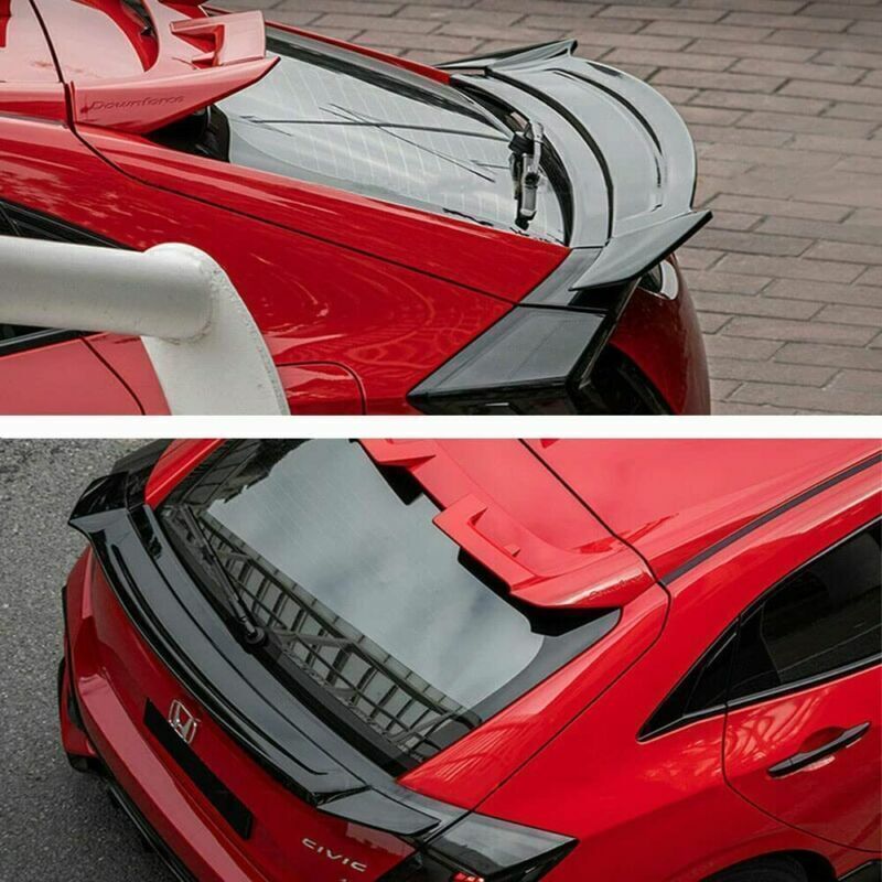 For 17- 2021 Honda Civic FK4 FK7 5DR Hatchback Glossy Black Rear ...