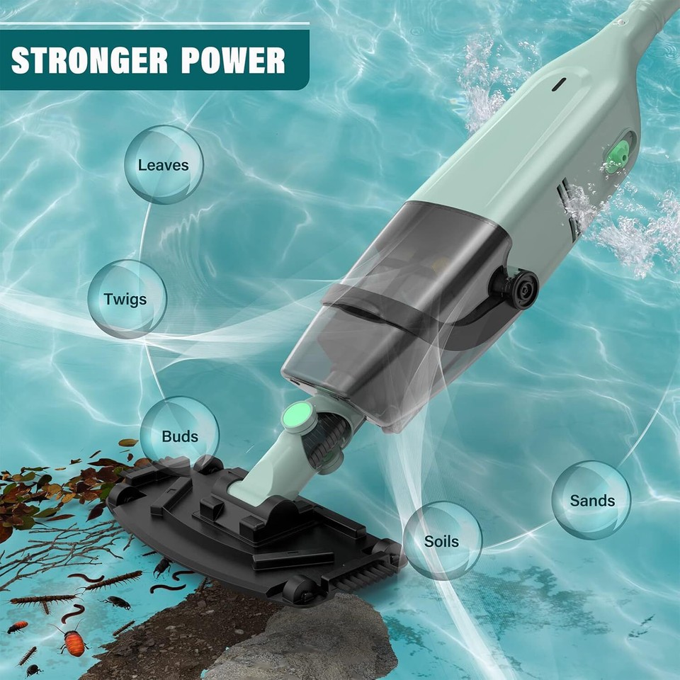 Upgraded Handheld Pool Vacuum Portable Pool Cleaner with Powerful ...