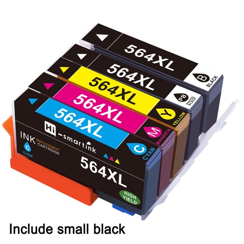 5 Pack High Yield 564XL Ink Cartridge for HP Deskjet 3520 3522 3526 ...