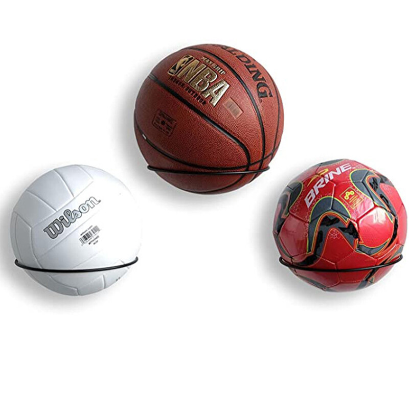 Wall Mounted Basketball Storage Rack Iron Multi-purpose Football Ball ...