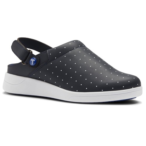 Toffeln Ultra Lite 0616 - Navy Polka Dots - Work Clogs | eBay Australia