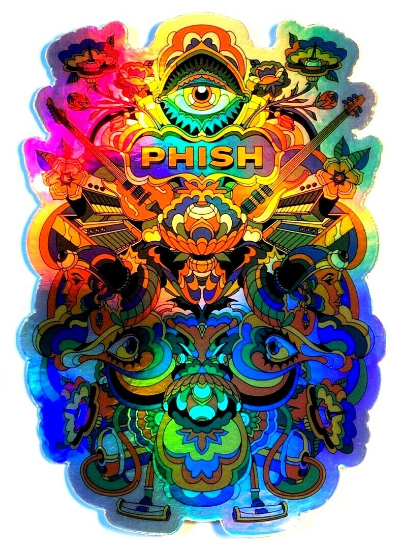 Phish - Visionary Holographic Refraction Sticker Logo Emblem Insignia ...
