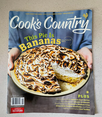 COOKS COUNTRY FOOD RECIPE MAGAZINE APRIL MAY 2020 BANANA PUDDING PIE | eBay