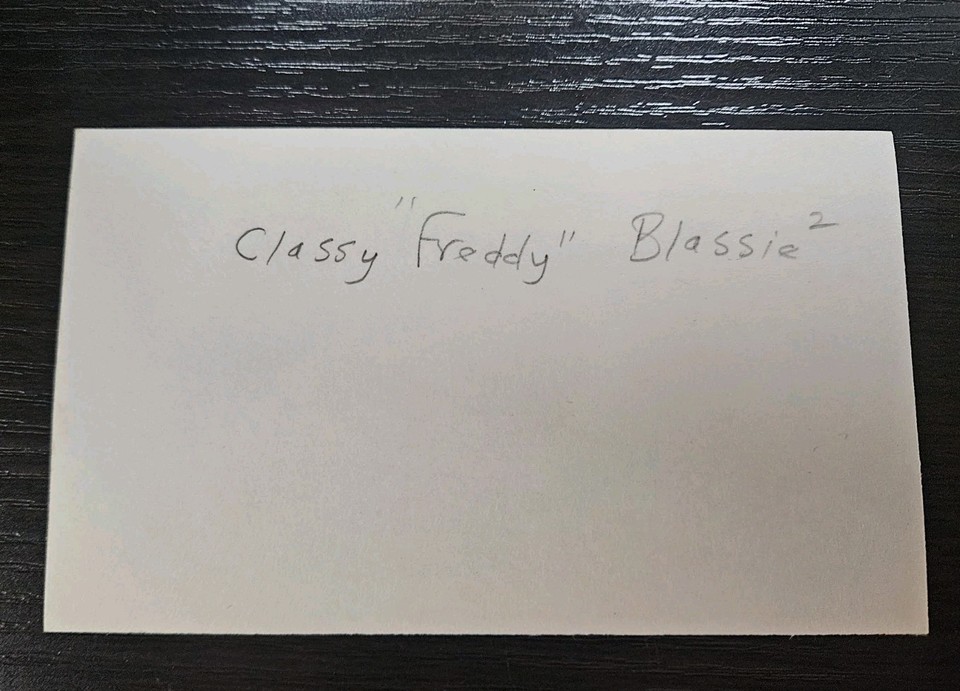 “Classy” Freddie Blassie Autographed 3x5 Index Card - WWE WWF Hall Of ...