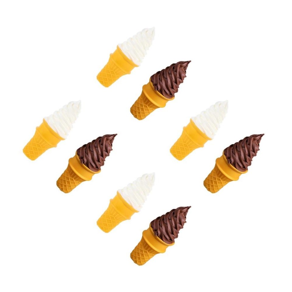 8 Pcs Small Ice Cream Statue Decoration Children Ice Cream Pretend Toys ...
