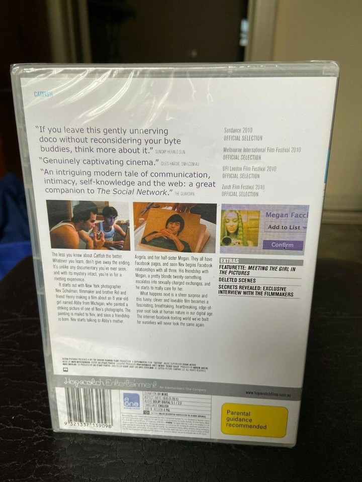 Catfish DVD new sealed Region 4 Four PAL Documentary Dating Social ...
