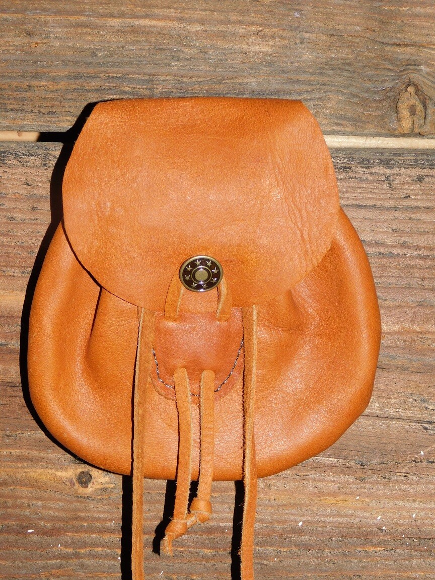LEATHER MUZZLELOADER BALL BAG BELT POUCH | eBay
