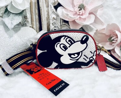 COACH x Disney Mickey Mouse Bag Keith Haring Crossbody Purse No Reserve ...