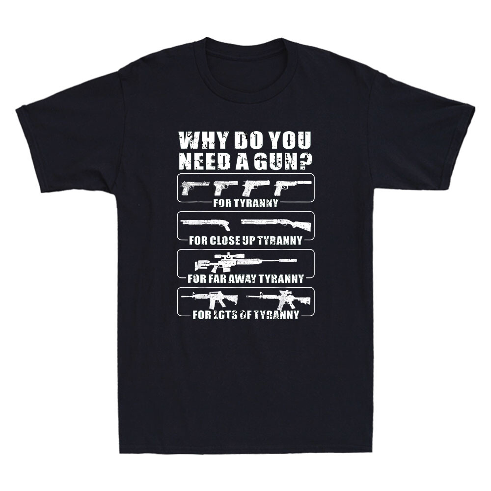 Why Do You Need A Gun For Tyranny Funny Gun Lover Quotes Vintage Men's ...