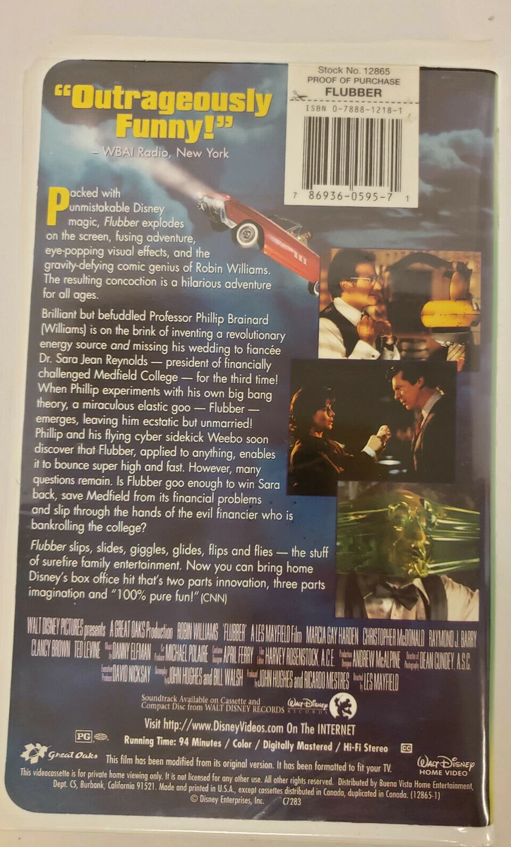 Flubber 1997 Vhs
