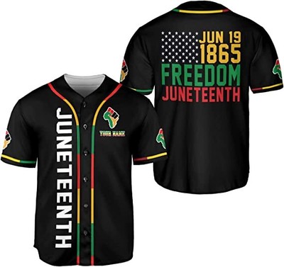 Personalized Juneteenth Baseball Jersey Freeish Since 1865 Juneteenth ...