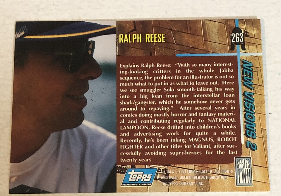 Star Wars Galaxy Trading Card #263 Ralph Reese Han Solo Jabba The Hut ...