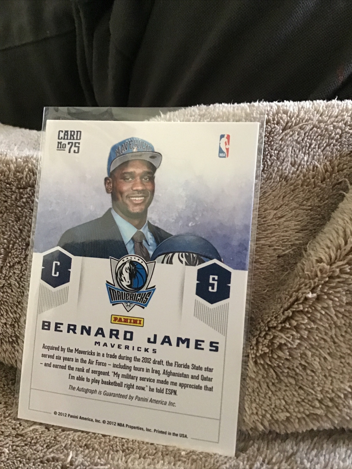 2012-13 Prestige - Prestigious Picks Signatures #75 Bernard James (AU ...