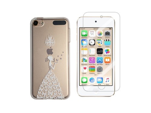 iPod Touch 5, Touch 6 - Cover Soft Gel + 1 Tempered Glass Film (White ...