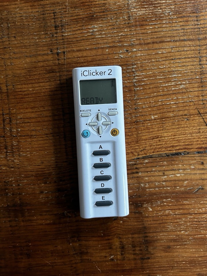 iClicker 2 Student Remote Classroom Response Control Multiple Choice ...