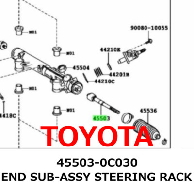 Toyota Genuine Sequoia Tundra Steering Rack End Sub Assy | 45503-0C030 ...
