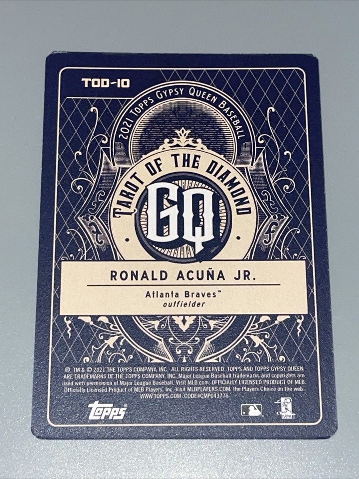 RONALD ACUNA Jr. 2021 Topps Gypsy Queen Cups Tarot of The Diamond #TOD ...