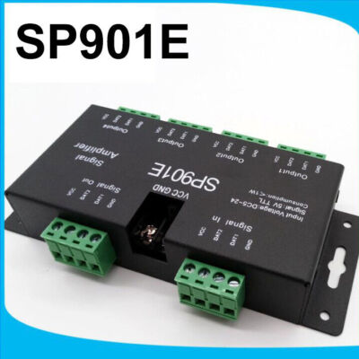 SP901E LED Signal Amplifier Repeater WS2811 WS2812B Pixel RGB LED Strip ...