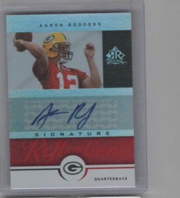 2005 Upper Deck Reflections Signature Aaron Rodgers Auto Red RC SR-AR ...