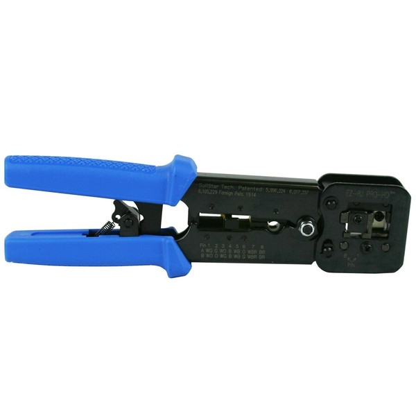 Platinum Tools 100054C EZ-RJPRO HD Crimp Tool with Blue Comfort Grip ...
