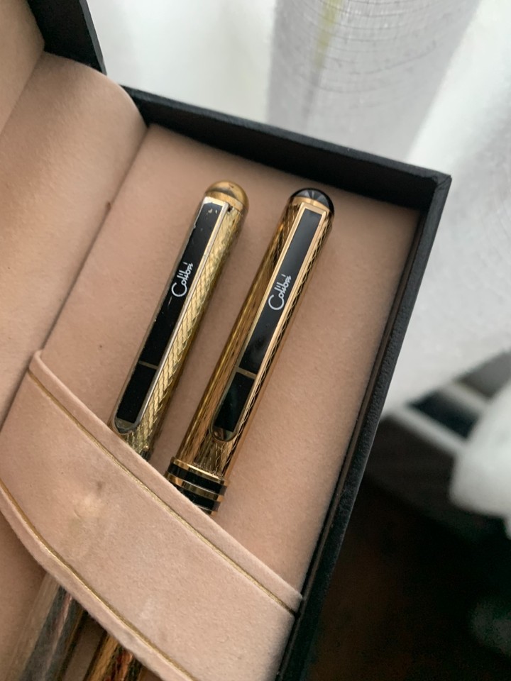 Vintage Colibri Gold Plated Ballpoint Pen + Pencil boxed | eBay UK