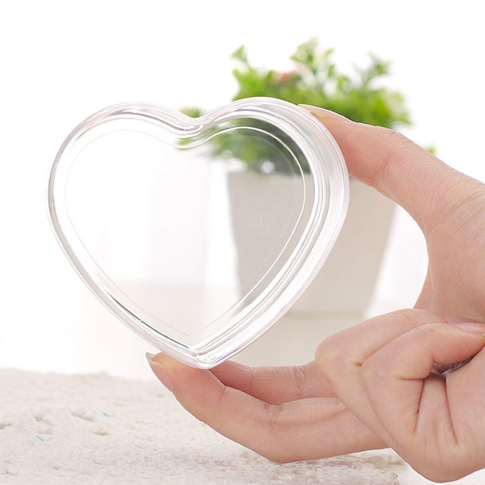 6 Pcs Heart Shaped Chocolate Box Empty Heart-shaped Storage Tray ...