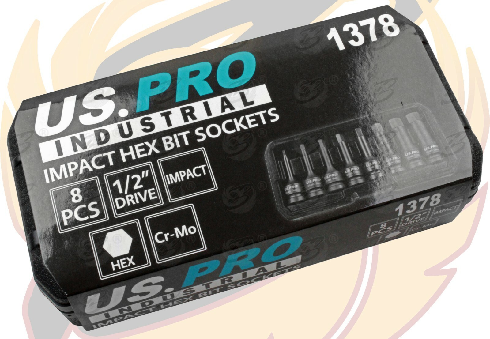 US PRO INDUSTRIAL IMPACT HEX BIT Socket Set 1/2" Dr Impact Allen Keys ...