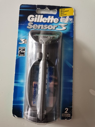 Original Gillette " SENSOR 3 " Razor VINTAGE Men + 2 Cartridge Shaver ...