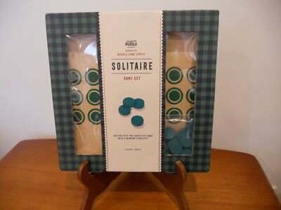 Solitaire Game Set HANDCRAFTED Wooden Game Professor Puzzle | eBay