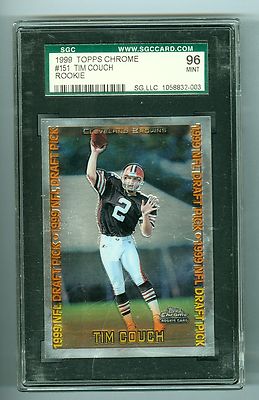 Tim Couch 1999 Topps Chrome Rookie Card #151 Browns SGC Graded 96 MINT ...