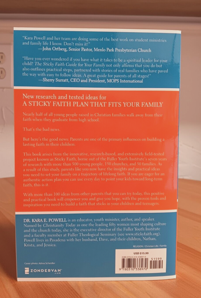 Kara Powell The Sticky Faith Guide for Your Family Paperback Book Faith ...