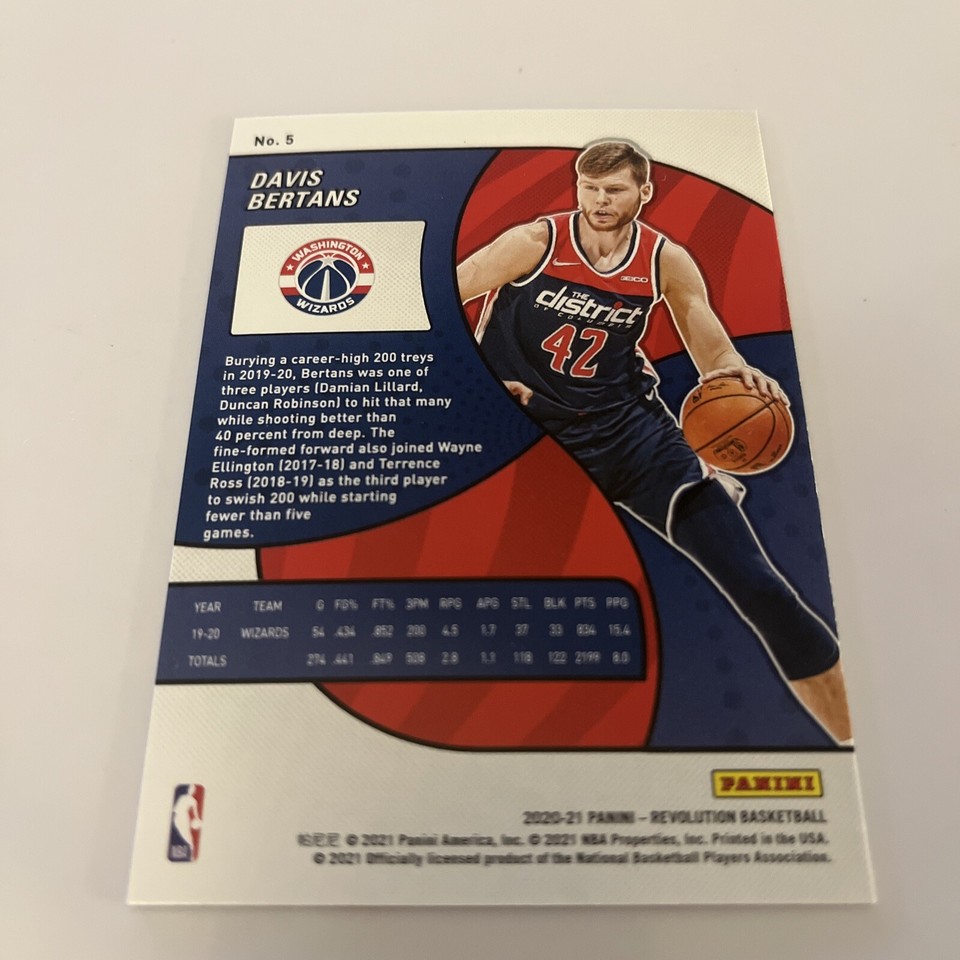 DAVIS BERTANS 2020-21 Panini Revolution #5 Wizards Basketball Cards 🏀 ...