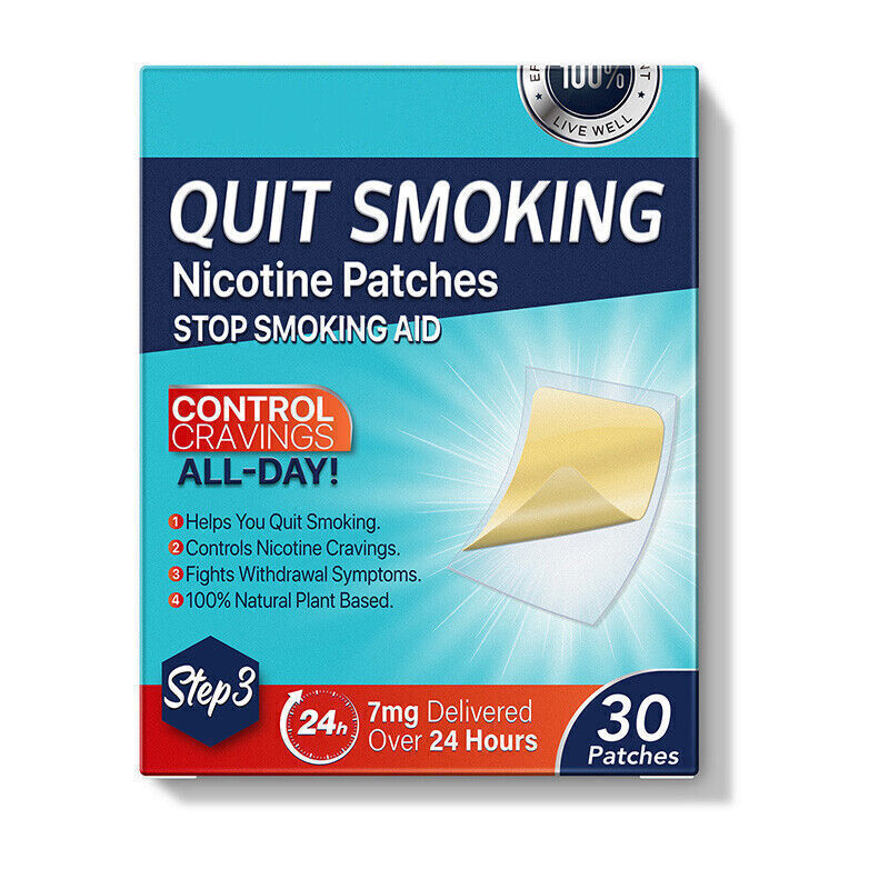 Nicotine Patches Stop Smoking Aid Steps 1 Through 3 to Quit Smoking ...