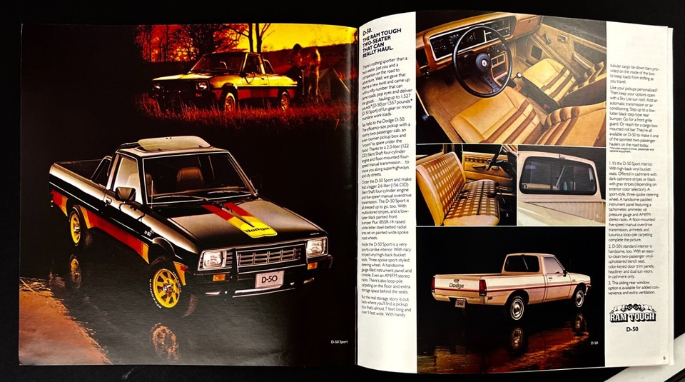 1980 Dodge Imports Colt D-50 Sport Truck Challenger Vintage Car Dealer ...