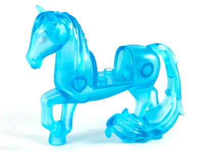Lego Trans-Light Blue Horse 41168 with 2 x 2 Cutout Long Swooshy Tail ...