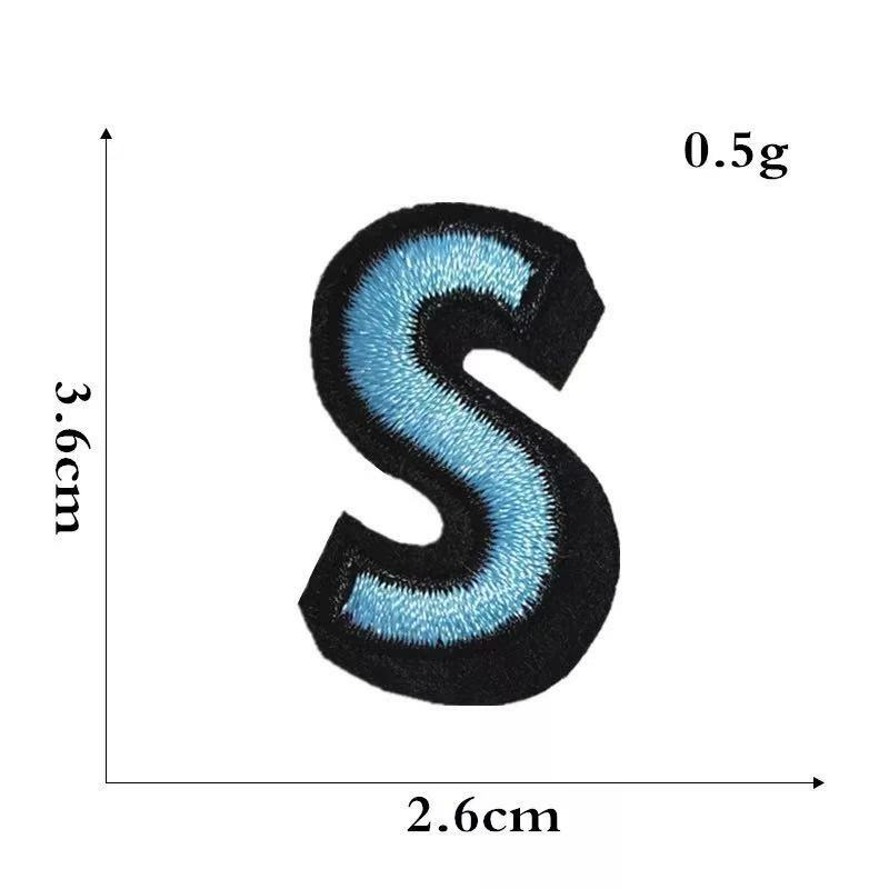 Alphabet Letters Embroidered Patches For Clothing Iron-on/Sew-on Patch ...