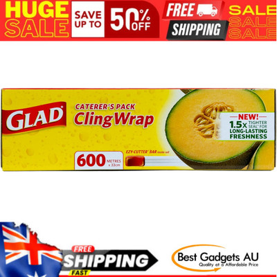Wrap Cling Wrap 600 Metre Clear Food Wrap BPA-Free Microwave Ready ...