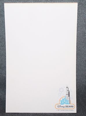 1987 DISNEY SEARS NOTEPAD PAPER | eBay