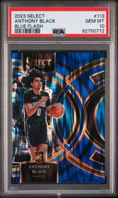 Anthony Black 2023-24 Panini Select #113 RC /99 PSA 10 Blue Flash ...