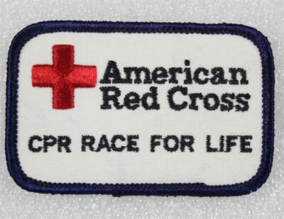 Red Cross: CPR Race For Life patch, 3" rectangle w/merrowed edge | eBay